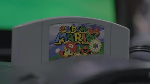 Super Mario 64 played on classic game sy... | Stock Video | Pond5