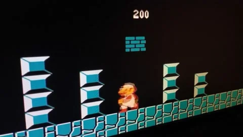 super mario arcade game. indoor super ma... | Stock Video | Pond5