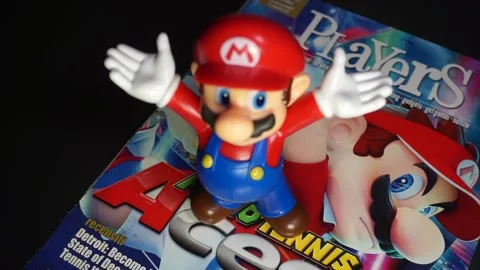 Super Mario puppet, symbol of video game... | Stock Video | Pond5