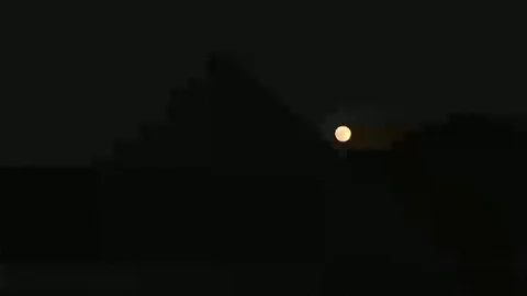 Super moon shines over Egypt's Pyramids | Stock Video | Pond5