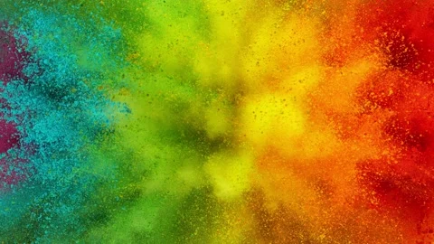 Super slow motion of coloured powder exp... | Stock Video | Pond5