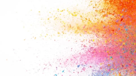 Super slow motion of coloured powder exp... | Stock Video | Pond5