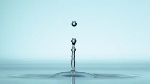 Super slow motion of dripping water drop... | Stock Video | Pond5