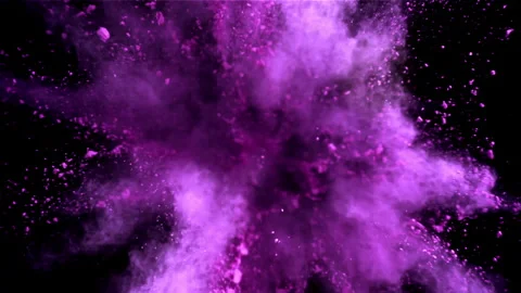 Super slow motion Explosion of color pow... | Stock Video | Pond5