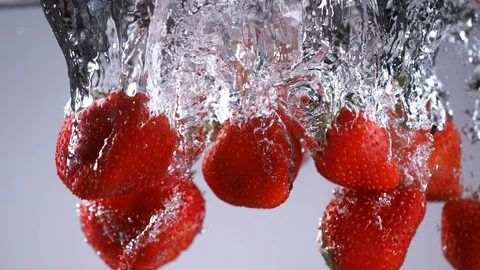 Strawberries Falling Stock Footage ~ Royalty Free Stock Videos | Pond5