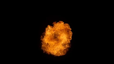 Super slow motion of fire blast isolated... | Stock Video | Pond5
