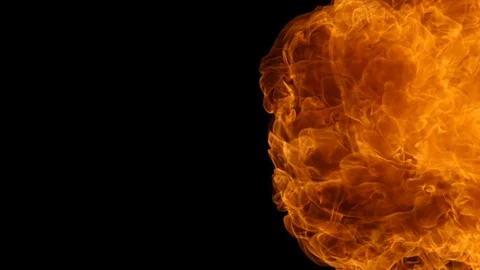 Super slow motion of fire blast isolated... | Stock Video | Pond5