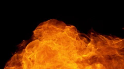 Super slow motion of fire blast isolated... | Stock Video | Pond5