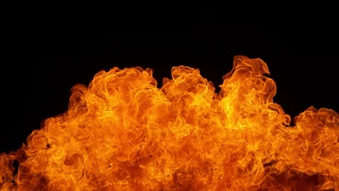 Super slow motion of fire blast isolated... | Stock Video | Pond5