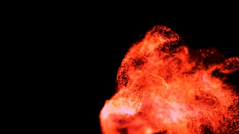 Super slow motion of fire explosion isol... | Stock Video | Pond5