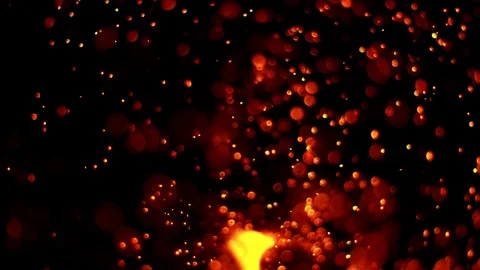 Super slow motion of fire sparks isolate... | Stock Video | Pond5
