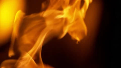 Super slow motion of flames isolated on ... | Stock Video | Pond5