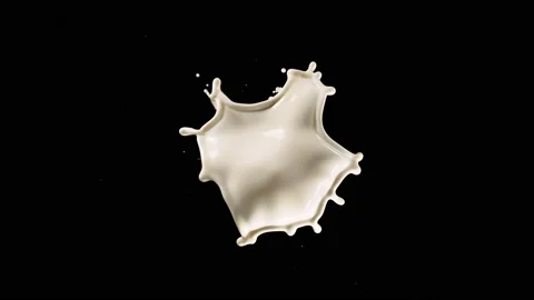 Super slow motion of flying milk splash ... | Stock Video | Pond5