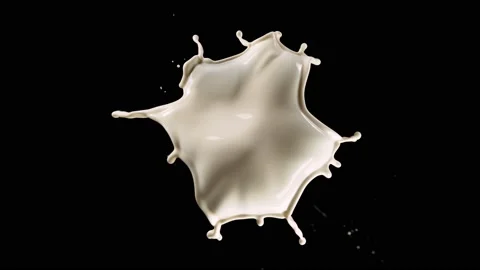 Super slow motion of flying milk splash ... | Stock Video | Pond5