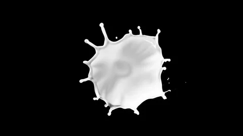 Super slow motion of flying milk splash ... | Stock Video | Pond5