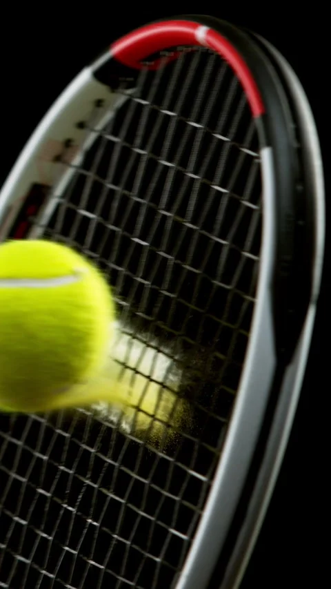 Super Slow Motion of Hitting Tennis Ball... | Stock Video | Pond5