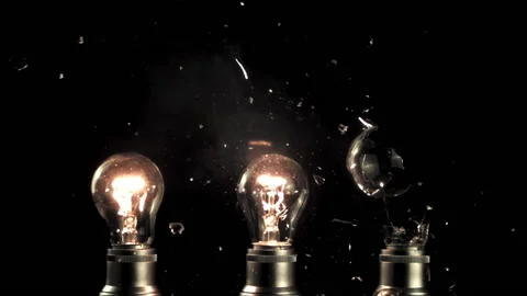 Super slow motion light bulb exploded. F... | Stock Video | Pond5
