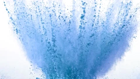 Super Slow Motion Shot of Blue Powder Ex... | Stock Video | Pond5