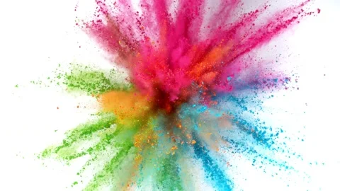 Super Slow Motion Shot of Color Powder E... | Stock Video | Pond5