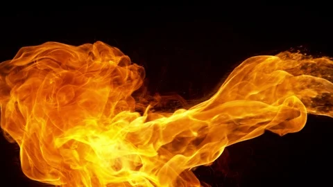 Super Slow Motion Shot of Fire Flame Iso... | Stock Video | Pond5