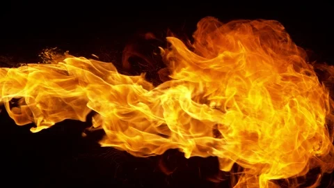 Super Slow Motion Shot of Fire Flame Iso... | Stock Video | Pond5