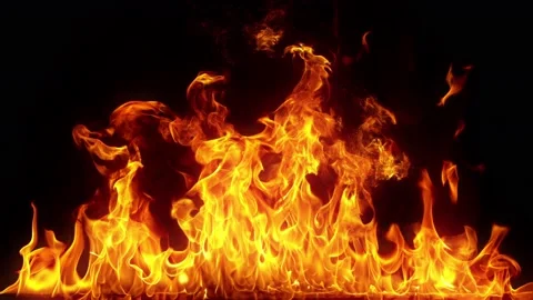 Super Slow Motion Shot of Fire Flames Is... | Stock Video | Pond5