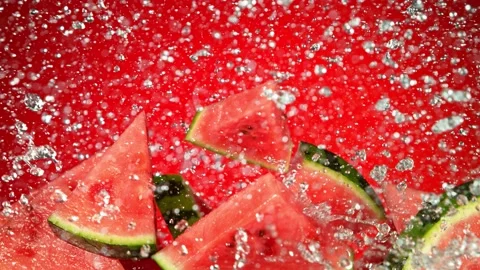 Super Slow Motion Shot of Flying Fresh W... | Stock Video | Pond5