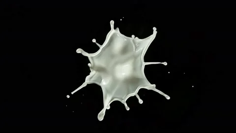 Super Slow Motion Shot of Milk Splash Fl... | Stock Video | Pond5