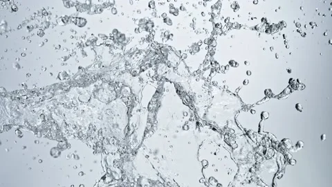 Water Splash White Background Stock Video Footage | Royalty Free Water ...