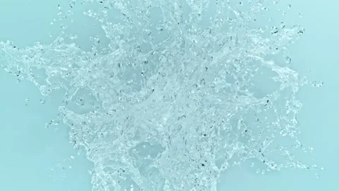 Super Slow Motion Shot of Real Water Spl... | Stock Video | Pond5