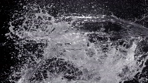 Super Slow Motion Shot of Side Water Spl... | Stock Video | Pond5