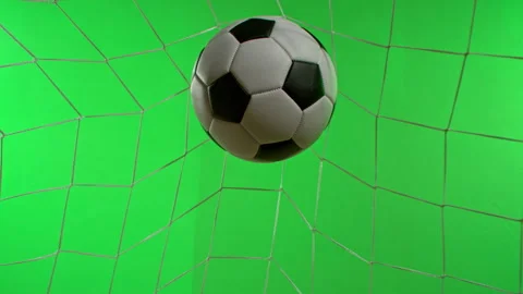 Super Slow Motion Soccer Ball Hitting Go... | Stock Video | Pond5