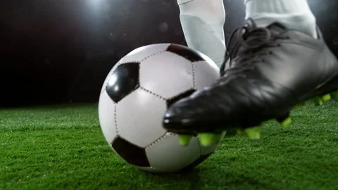 Super slow motion of soccer player runni... | Stock Video | Pond5