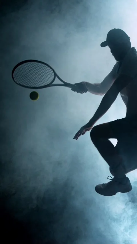 Super Slow Motion of Tennis Player Silho... | Stock Video | Pond5
