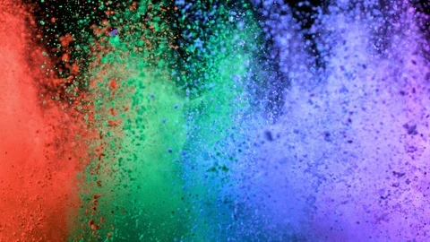 Super Slowmotion Shot of Color Powder Ex... | Stock Video | Pond5
