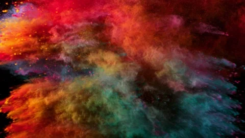 Super Slowmotion Shot of Color Powder Ex... | Stock Video | Pond5