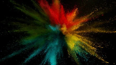 Super Slowmotion Shot of Color Powder Ex... | Stock Video | Pond5