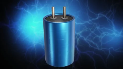 Supercapacitor rotating against electric... | Stock Video | Pond5