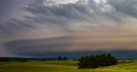 Supercell Storm Timelapse. Mesocyclone s... | Stock Video | Pond5