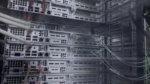 Supercomputer Server Rack Big Data Cente... | Stock Video | Pond5