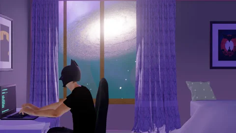 Superhero Boy Coding In His Bedroom : Lo... | Stock Video | Pond5