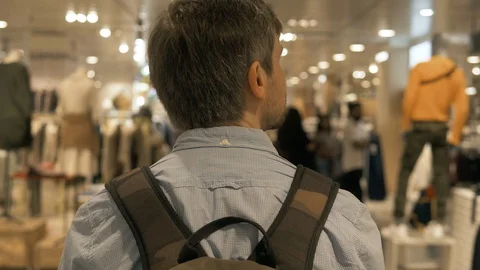 At the Supermarket shopping mall: Man wa... | Stock Video | Pond5