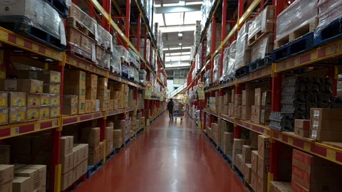 A supermarket warehouse. | Stock Video | Pond5