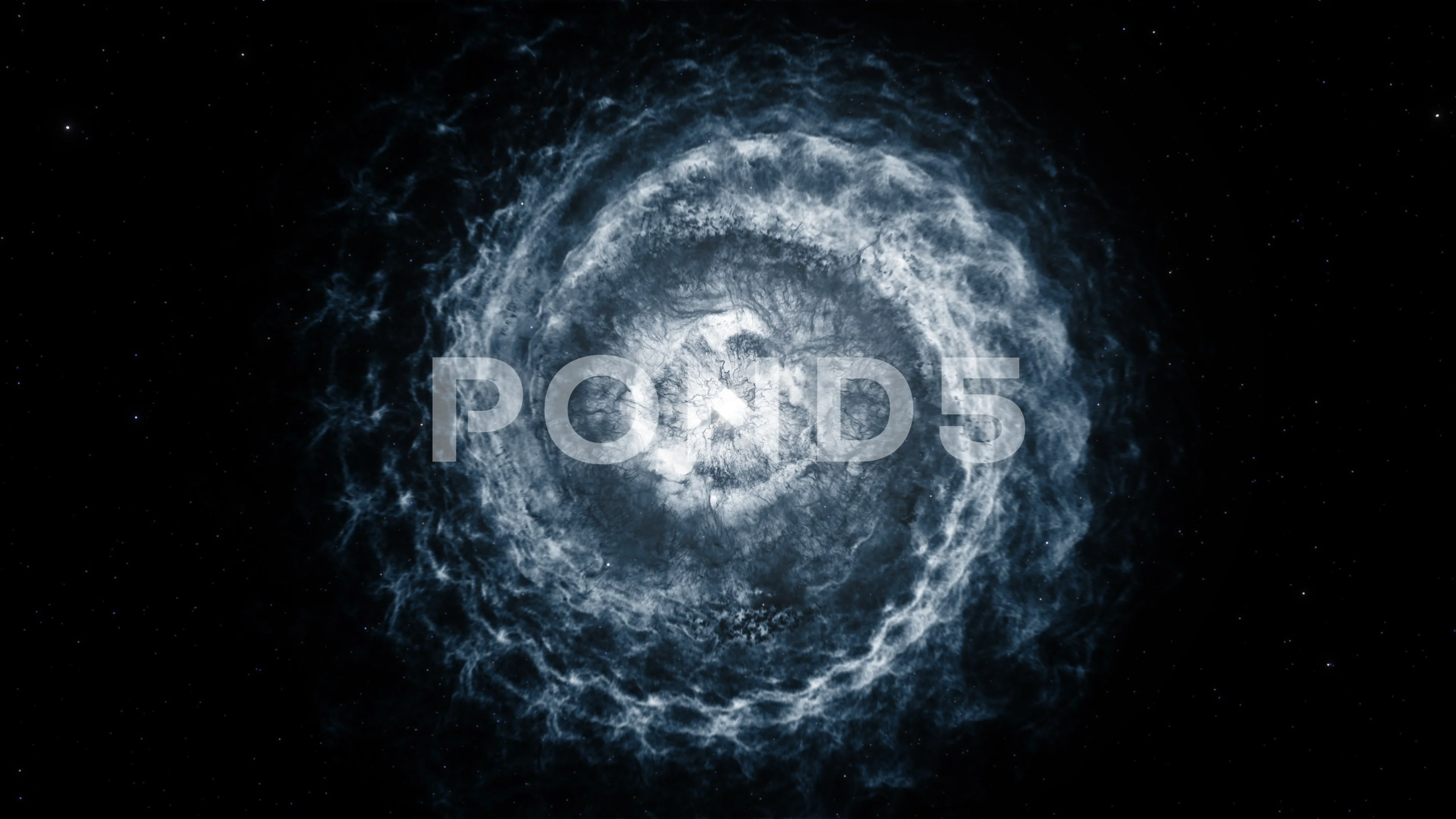 Supernova Explosion On Black Background