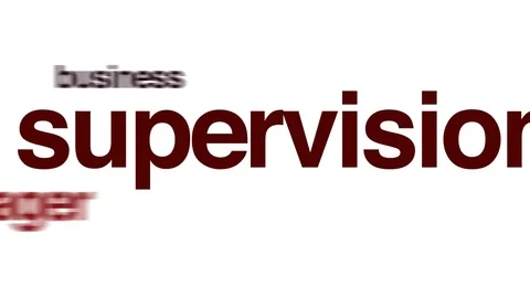 Supervision animated word cloud. | Stock Video | Pond5