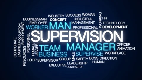 Supervision animated word cloud. Kinetic... | Stock Video | Pond5