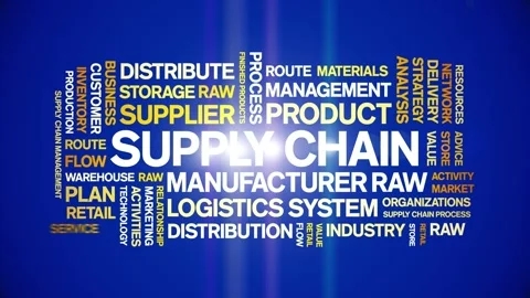 Supply Chain animated word cloud,animati... | Stock Video | Pond5