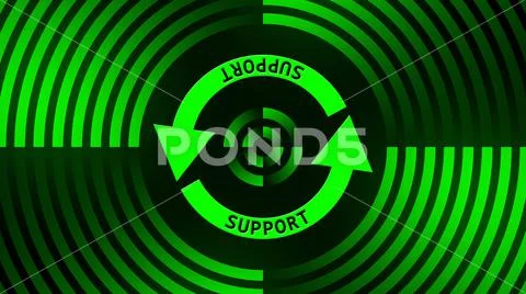 SUPPORT lettering on update sign in center of circular lines: Royalty ...