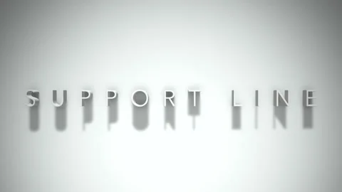 support line 3D title animation white te... | Stock Video | Pond5