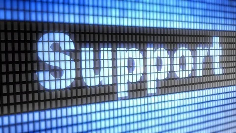 "Support" on the Screen. 4K Resolution. ... | Stock Video | Pond5